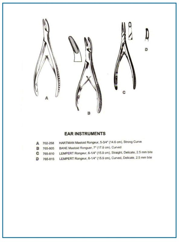 Hartman, Bane, and Lempert Rongeurs | Hamsan Surgical | Manufacturer ...