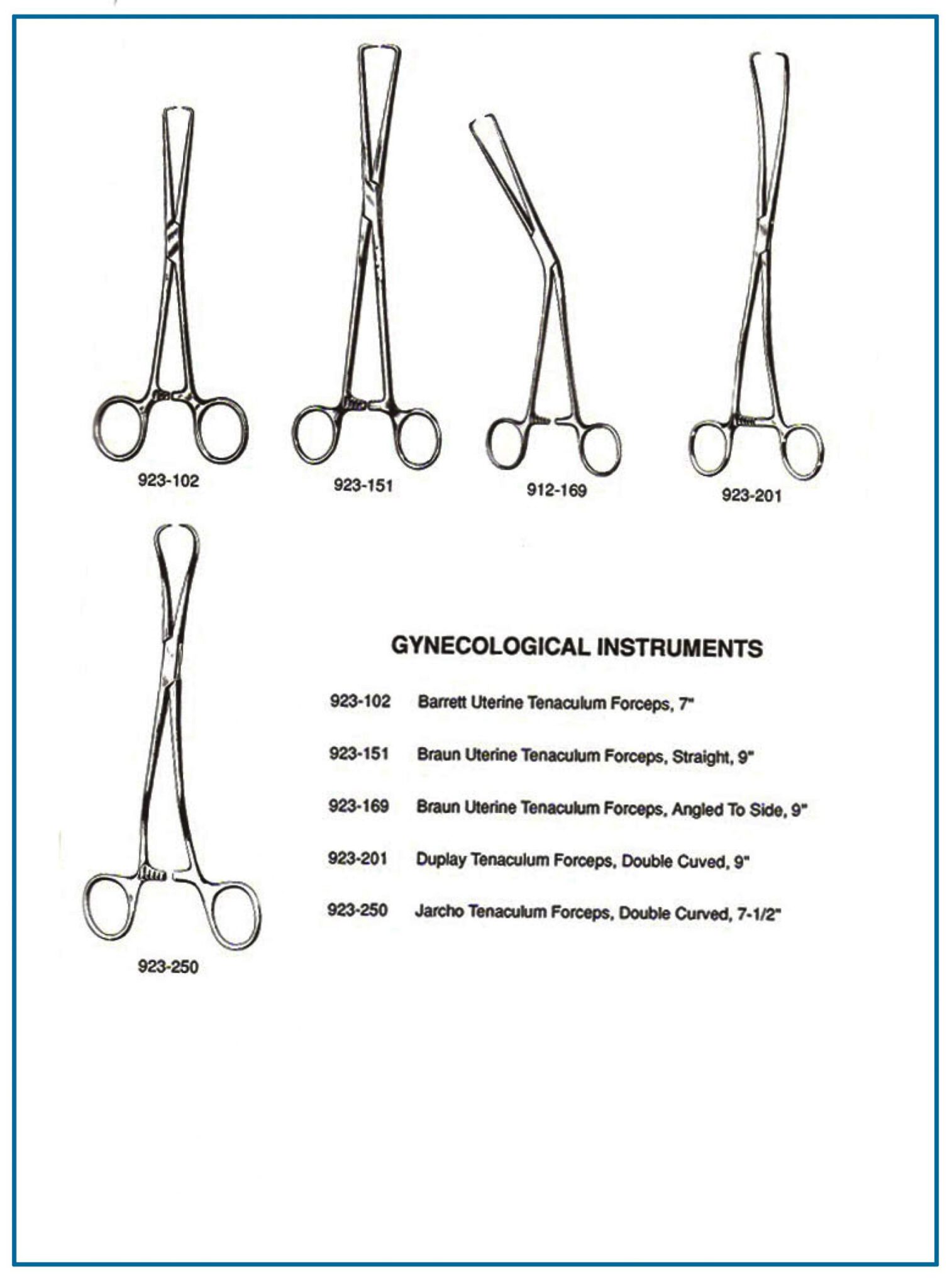 Braun, Duplay, Jarcho and Barrett Uterine Tenaculum Forceps | Hamsan ...