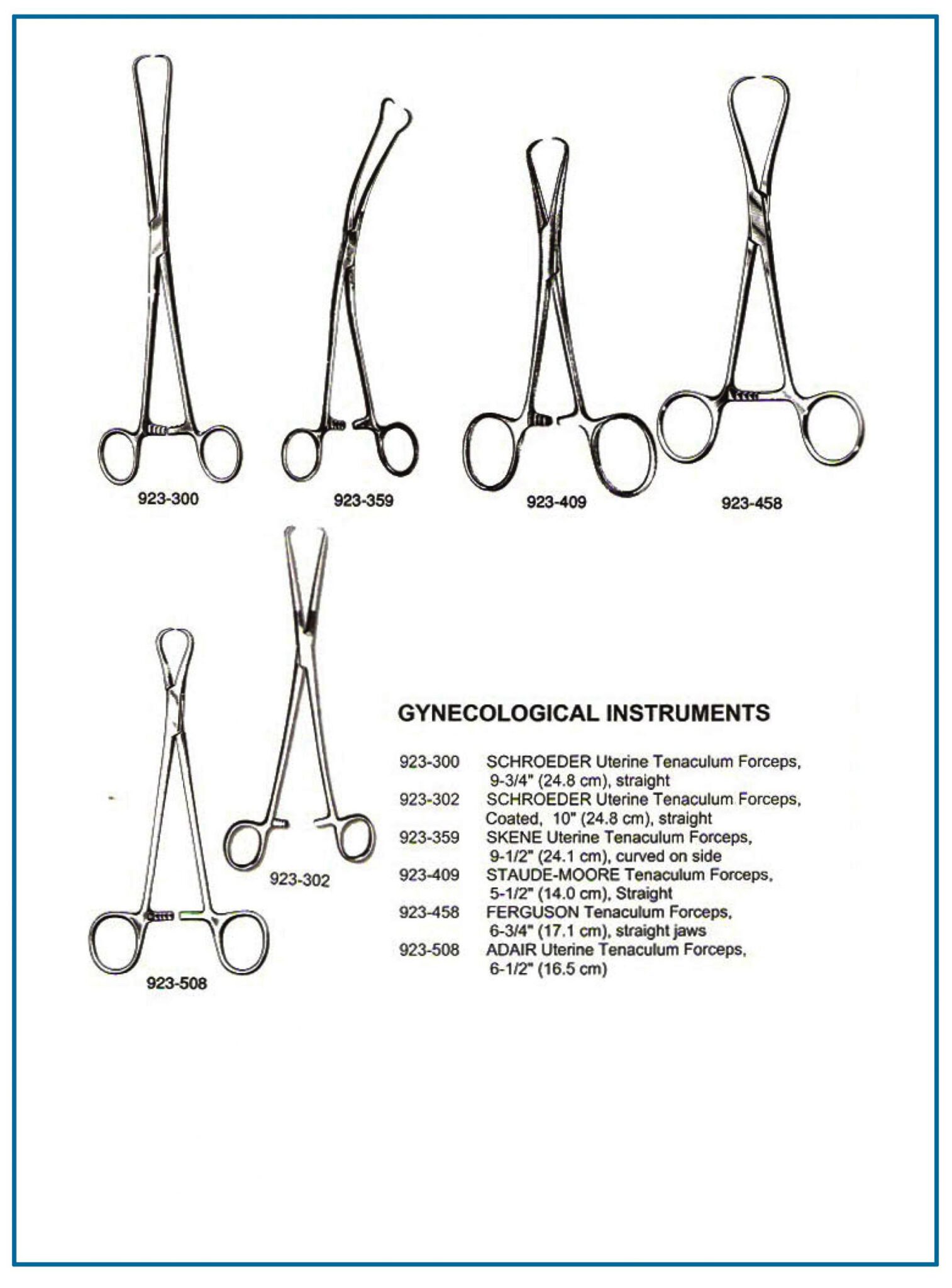 Skene | Staude-Moore | Ferguson and Schroeder Uterine Tenaculum Forceps ...