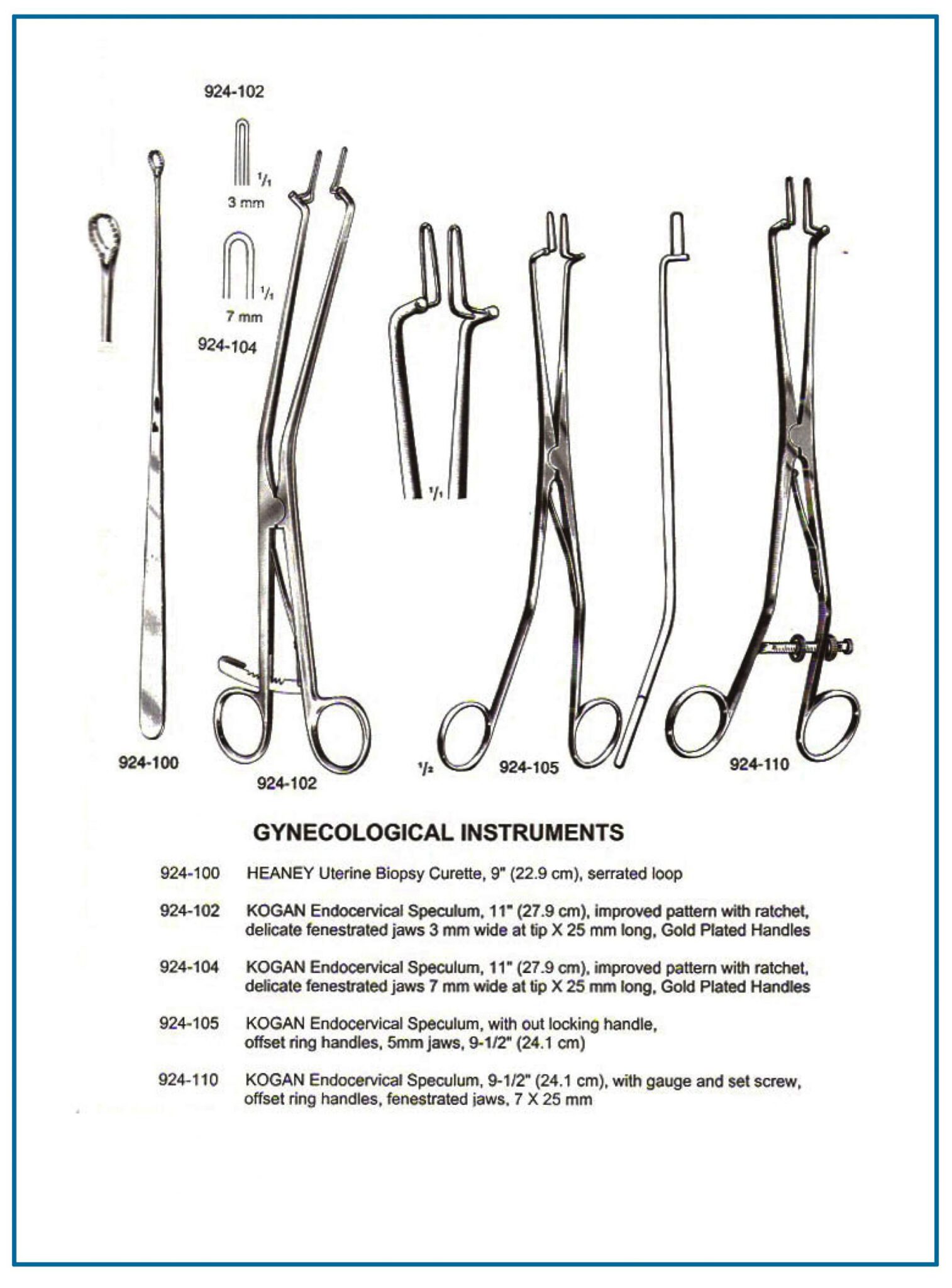 Kogan Endocervical Speculum | Heaney Uterine Biopsy Curette | Hamsan ...